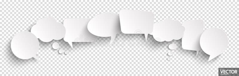 Sticker Speech Bubbles with Shadow Stock Vector - Illustration of argue ...