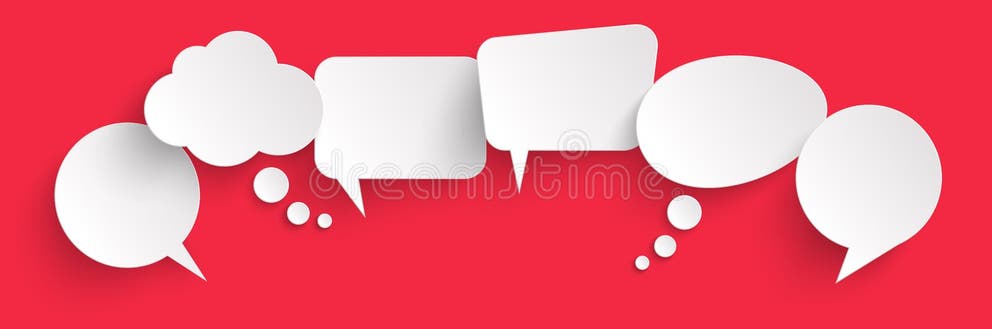 Sticker Speech Bubbles with Shadow Stock Vector - Illustration of ...