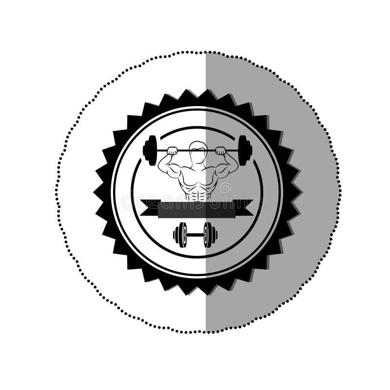 Muscle Man Lifting Disc Weights Stock Illustrations – 63 Muscle Man ...