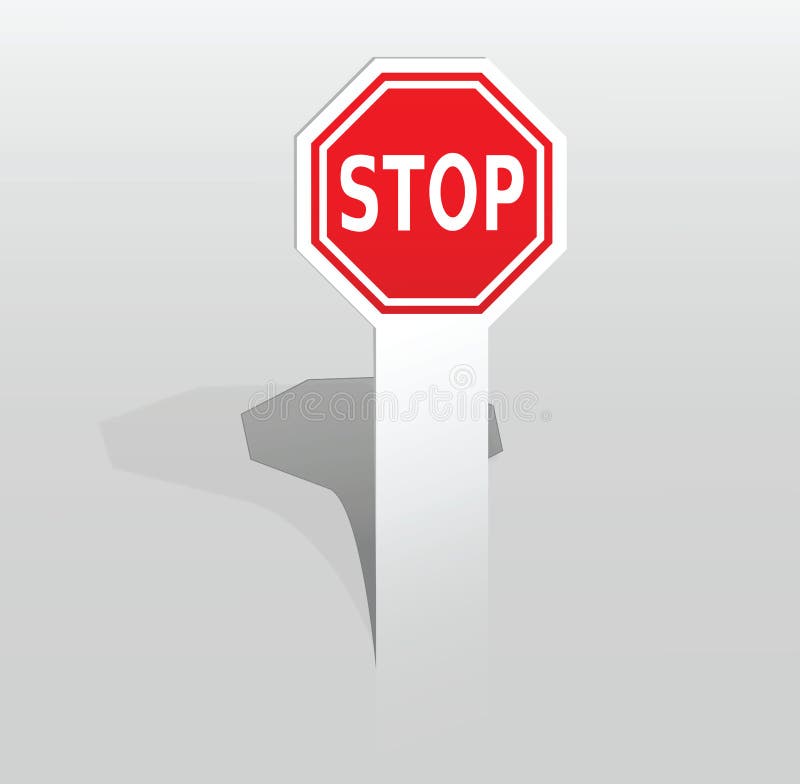 Sticker with stop sign stock vector. Illustration of sticker - 29107156