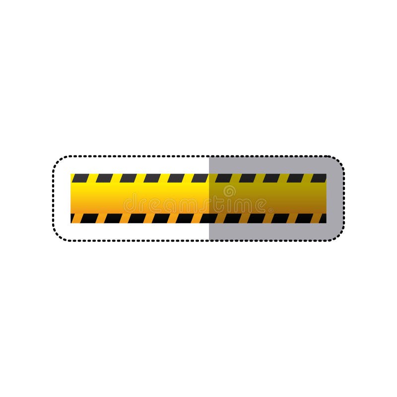 Sticker Striped Hazard Tape Line Construction Stock Illustration ...