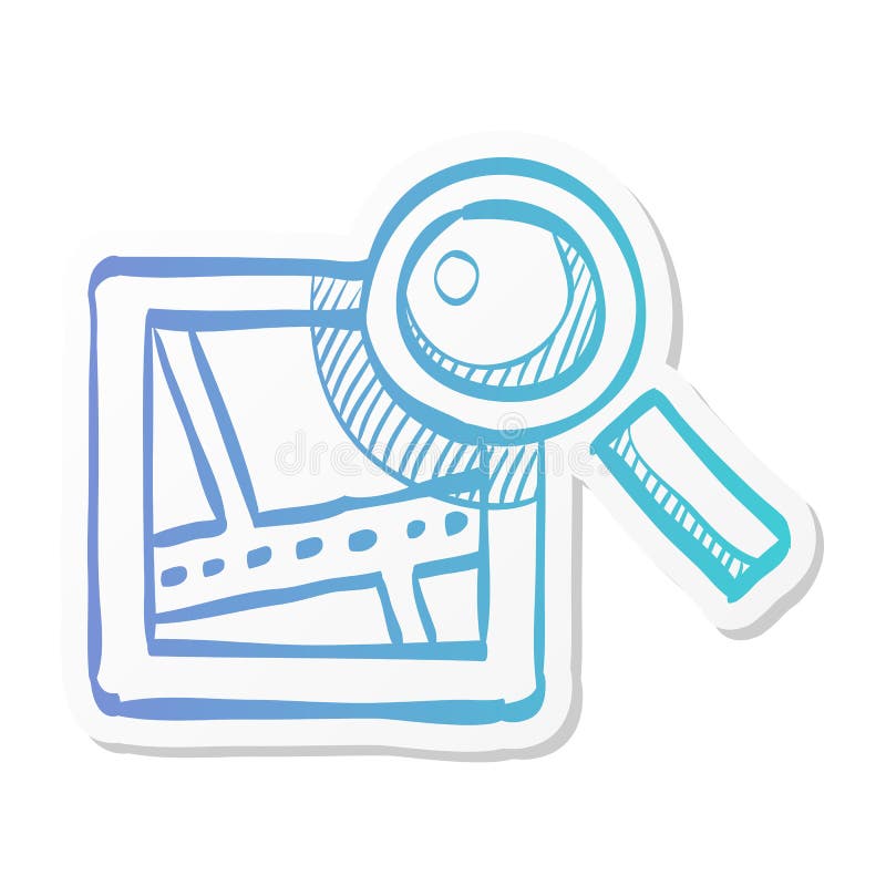 Sticker Style Icon - Road Map Stock Vector - Illustration of location ...