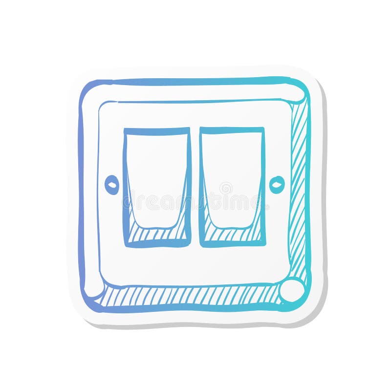 Sticker Style Icon - Switch Stock Vector - Illustration of electricity ...