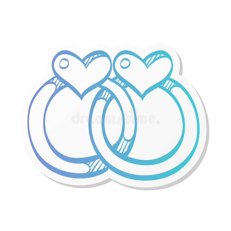 Sticker Style Icon - Wedding Ring Stock Vector - Illustration of love ...