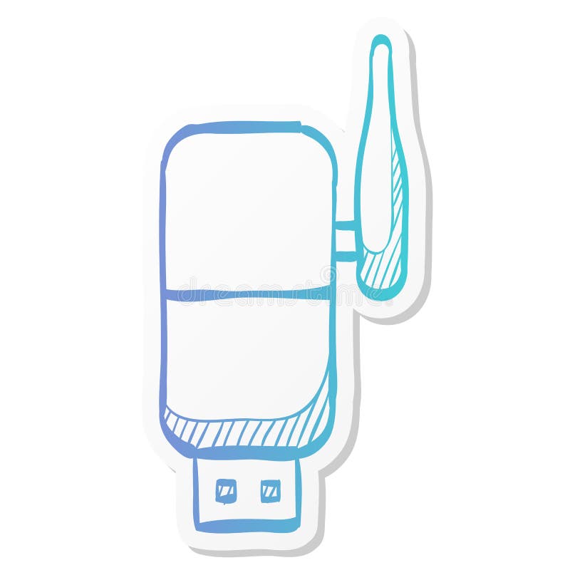 Sticker Style Icon - Wireless Receiver Stock Vector - Illustration of ...
