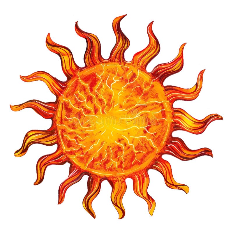 Sticker of a Sun on a Transparent Background - Ai Generated Stock ...