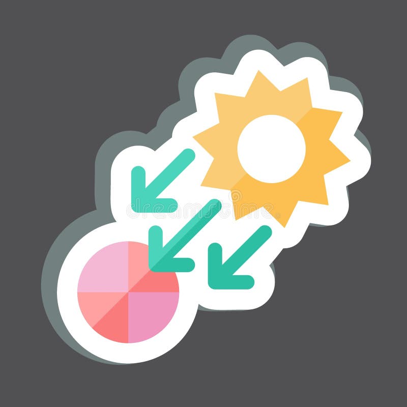 Sticker Sunlight. Related To Solar Panel Symbol Stock Illustration ...