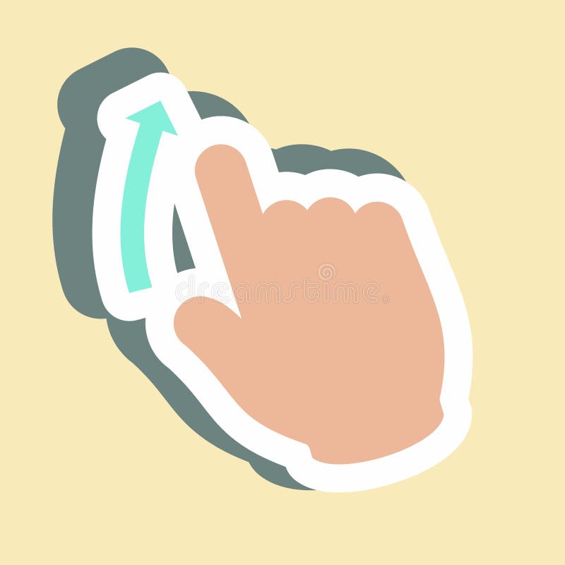 Sticker Swipe Up - Simple Illustration,Editable Stroke Stock ...