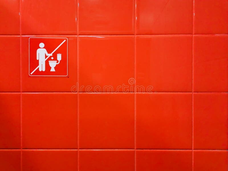Sticker with the Symbol Do Not Throw Garbage into the Toilet Stock ...