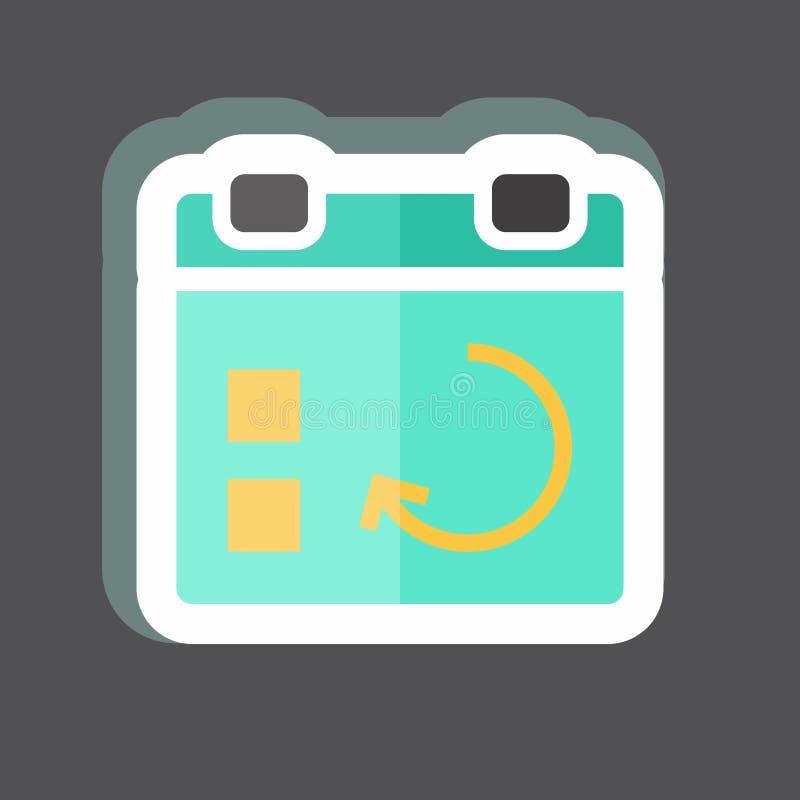 Sticker Sync Event. Suitable for User Interface Symbol. Simple Design ...