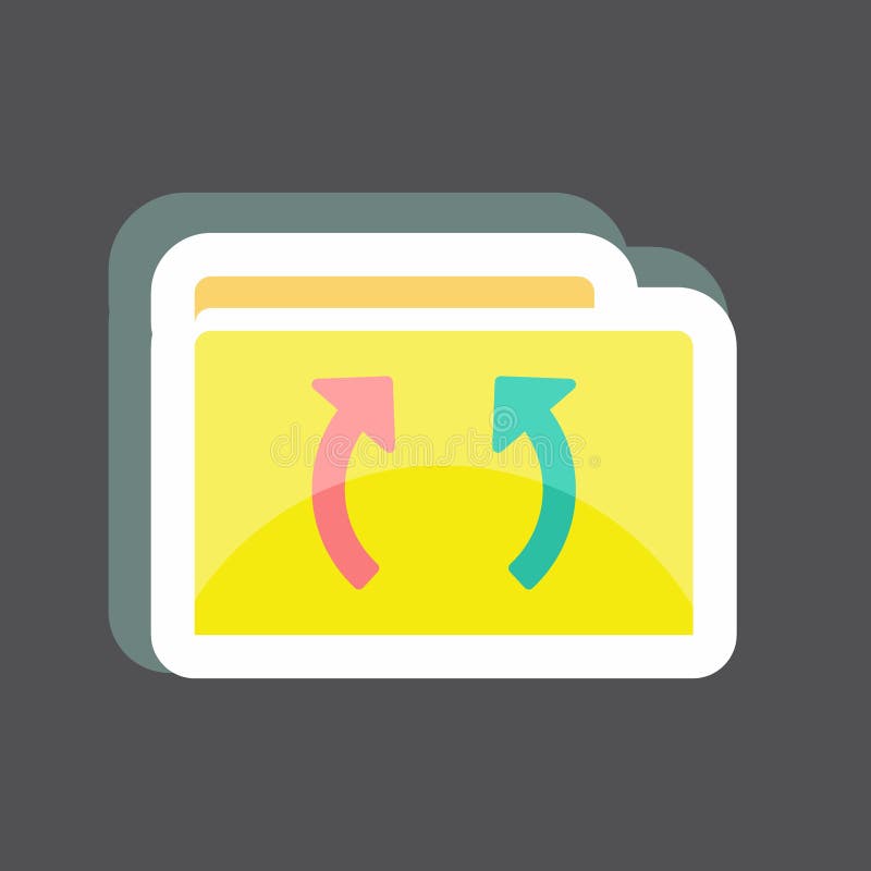 Sticker Synchronization. Suitable for Education Symbol. Simple Design ...