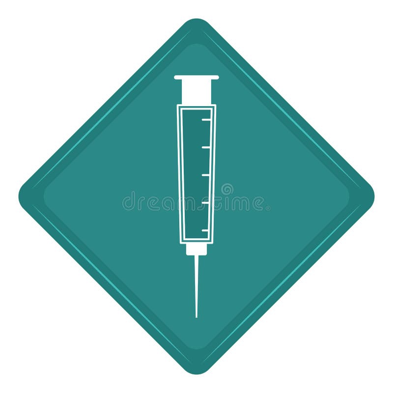 Sticker of a syringe icon stock vector. Illustration of pharmacy ...