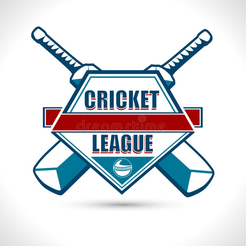 Sticker, Tag or Label for Cricket League Concept. Stock Illustration ...