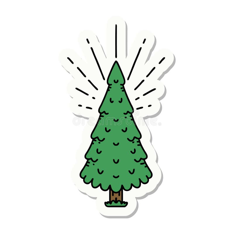 Ink style Pine Tree stock vector. Illustration of mist - 31481707