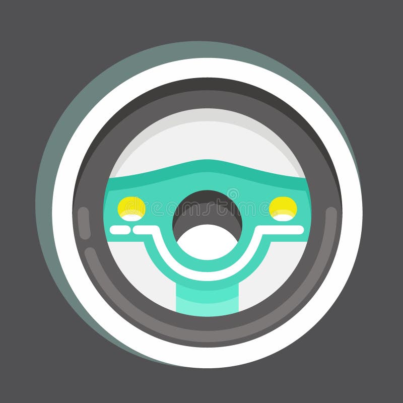 Sticker Teering Wheel. Suitable for Automotive Symbol. Simple Design ...
