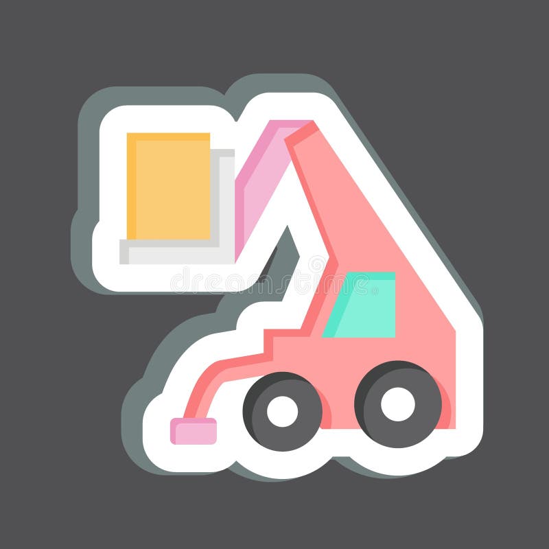 Sticker Telehandler. Related To Construction Vehicles Symbol. Simple ...