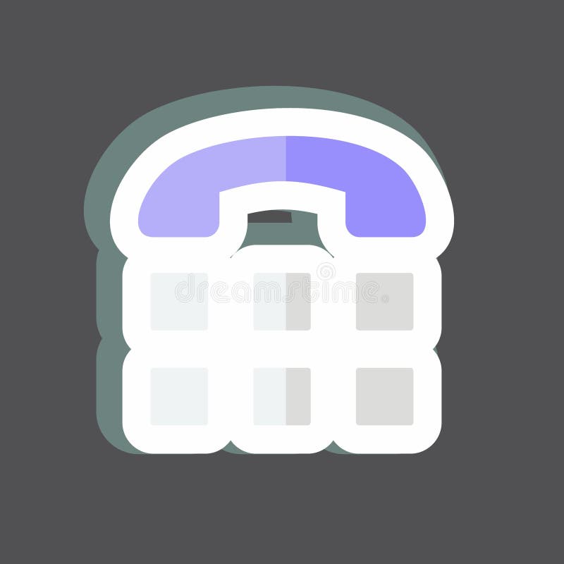 Sticker Teletype. Suitable for Mobile Apps Symbol. Simple Design ...