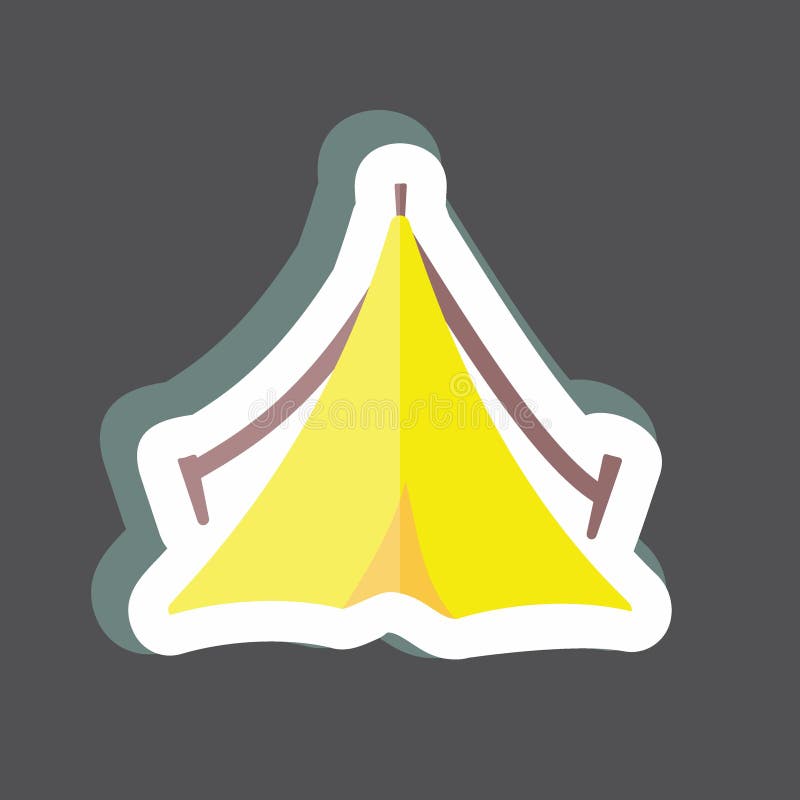 Sticker Tent. Suitable for City Park Symbol. Simple Design Editable ...