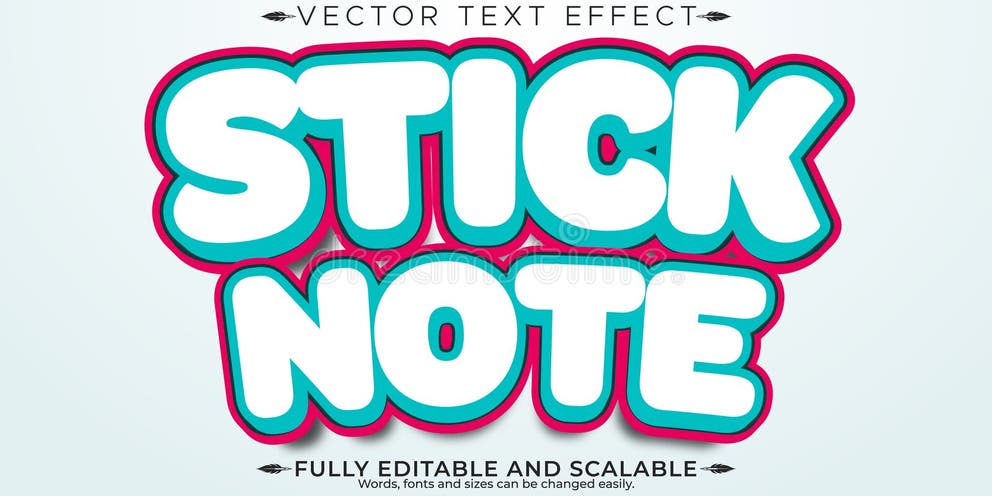 Sticker Text Effect, Editable Modern and Poster Text Style Stock Vector ...