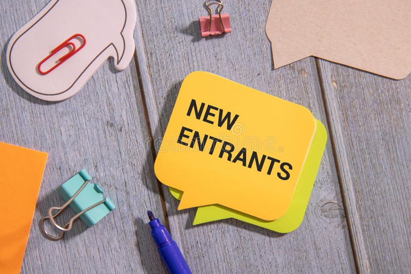 Sticker with Text New Entrants Stock Photo - Image of double, pliers ...