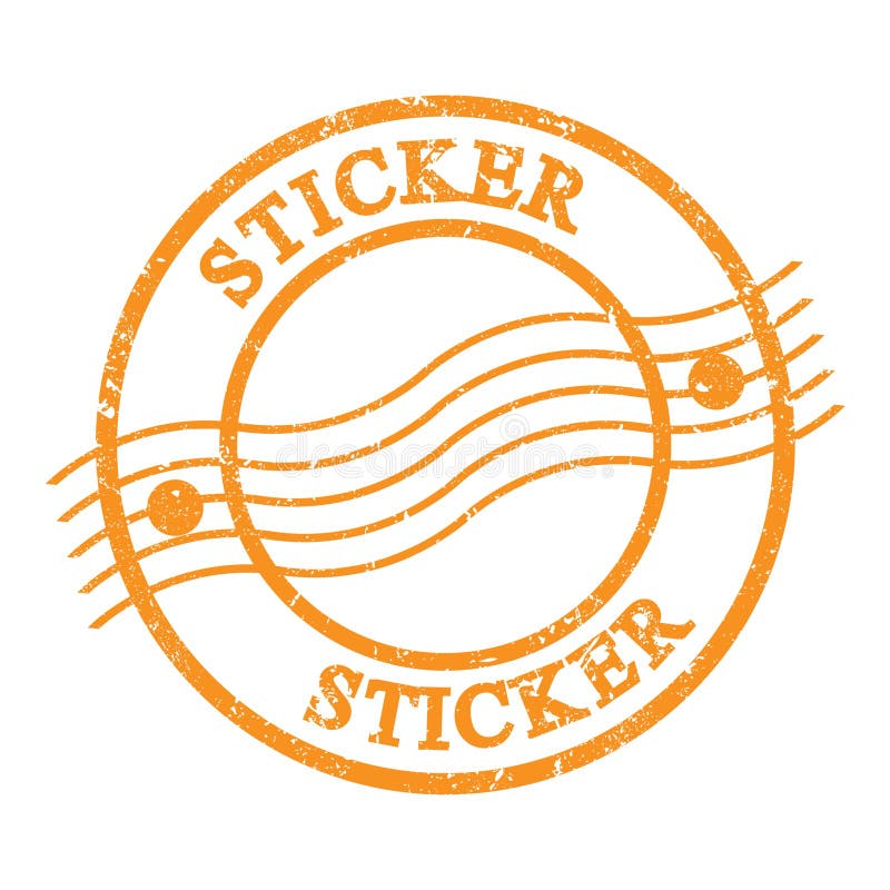 STICKER Written Word on Red Stamp Sign Stock Illustration ...