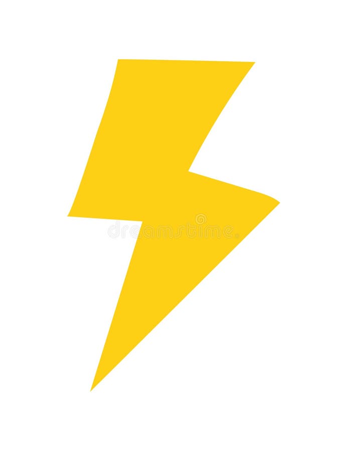 Sticker of Thunder of Yellow Color Stock Vector - Illustration of spill ...