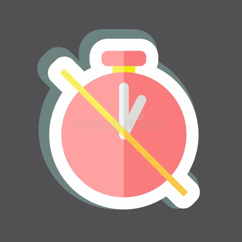 Sticker Timer Off. Suitable for Photo Editing Symbol. Simple Design ...