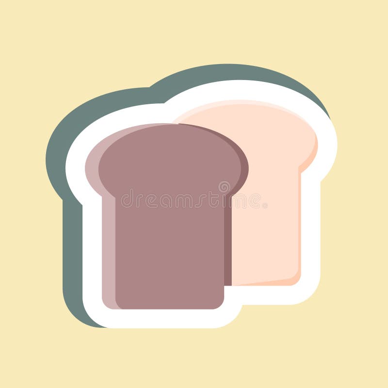 Sticker Toast. Related To Breakfast Symbol. Simple Design Editable ...