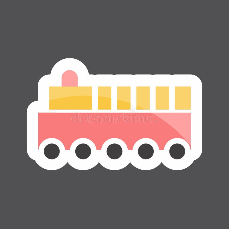 Sticker Toy Train. Suitable for Toy Symbol. Simple Design Editable ...