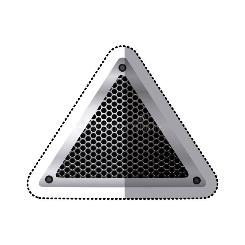 Sticker Triangular Metallic Frame with Grill Perforated Stock ...