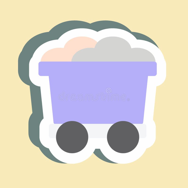Sticker Trolley Simple Illustration, Good for Prints , Announcements ...
