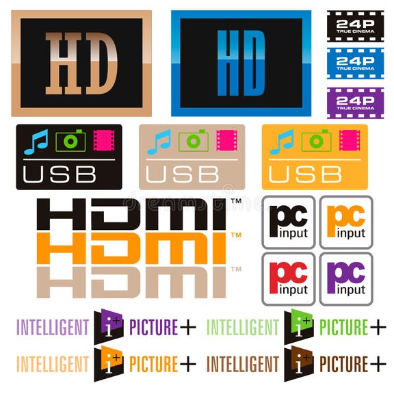 Sticker tv and icon stock illustration. Illustration of bright - 28662110