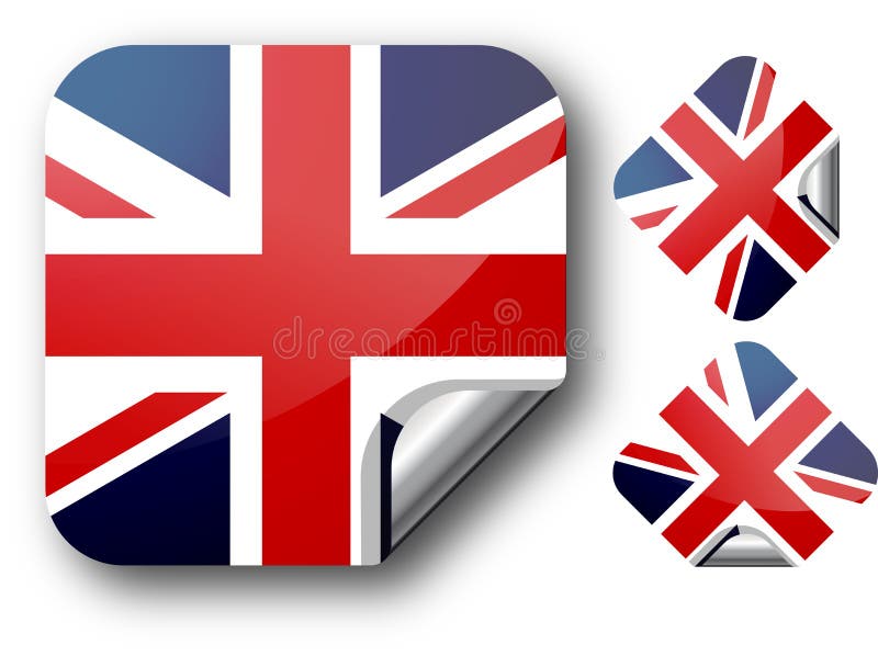 Language Pointers with Flag - American and British English Stock Vector ...