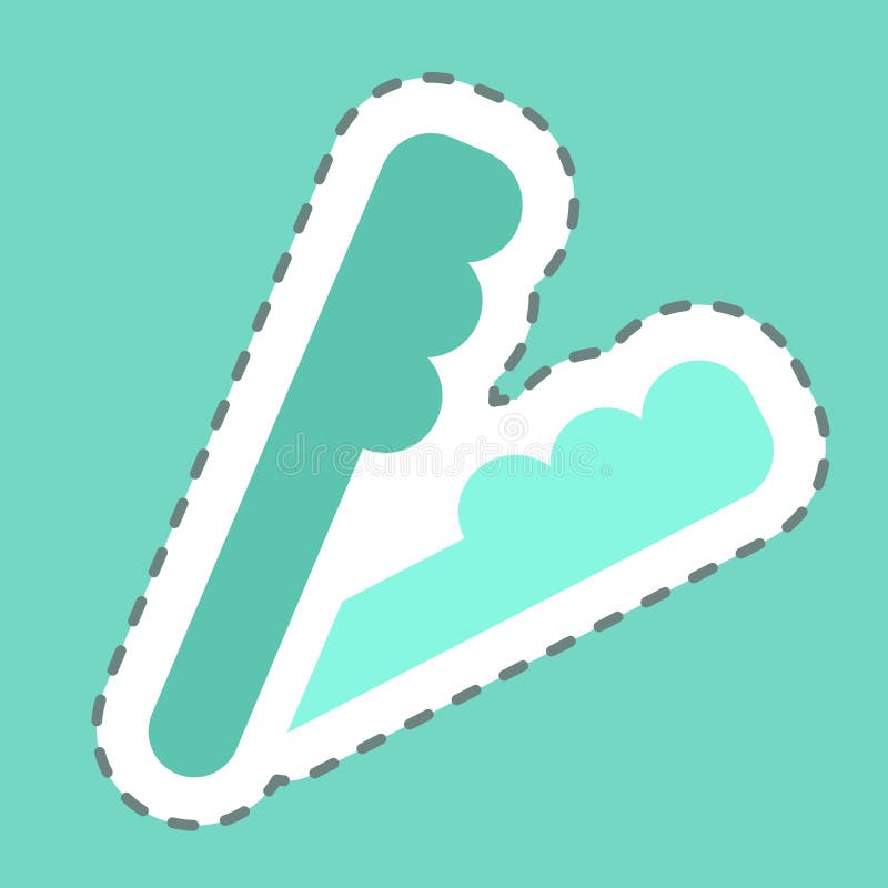 Sticker Utensil 1 - Line Cut - Simple Illustration, Editable Stroke ...