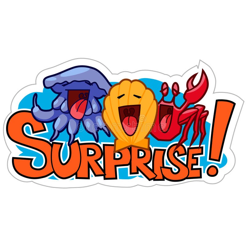Sticker - Verrassing Vector Illustratie Vector Illustratie ...