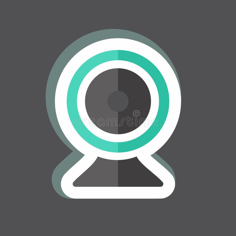 Sticker Video Camera. Suitable for Education Symbol. Simple Design ...
