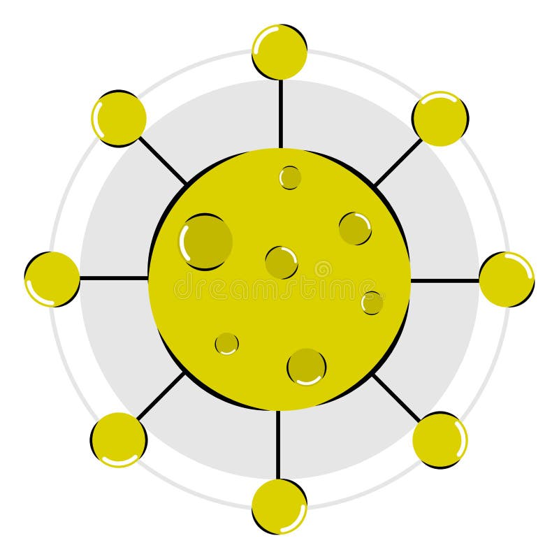 Sticker of a virus icon stock vector. Illustration of medical - 183584377