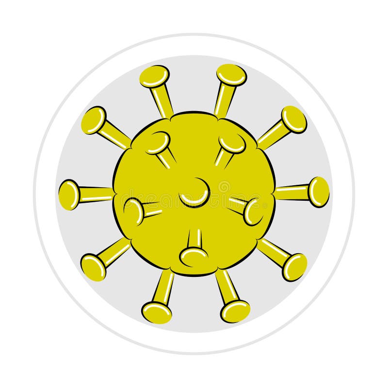 Sticker of a virus icon stock vector. Illustration of illness - 183584606