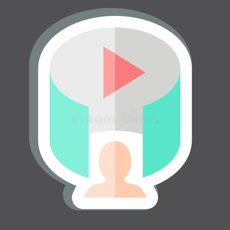Sticker VR Video. Related To 3D Visualization Symbol. Simple Design ...