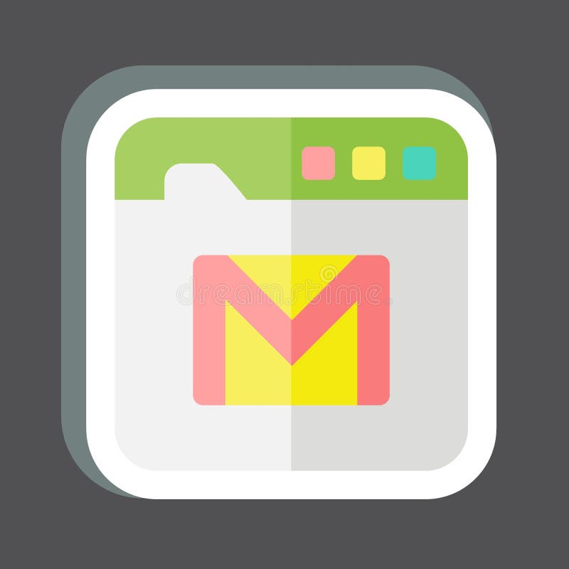 Sticker Webmail. Related To Communication Symbol. Simple Design ...