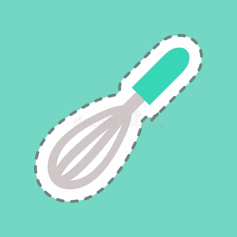 Sticker Whisk - Line Cut - Simple Illustration,Editable Stroke Stock ...