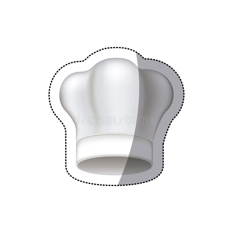 Sticker White Silhouette with Chef Hat Stock Illustration ...
