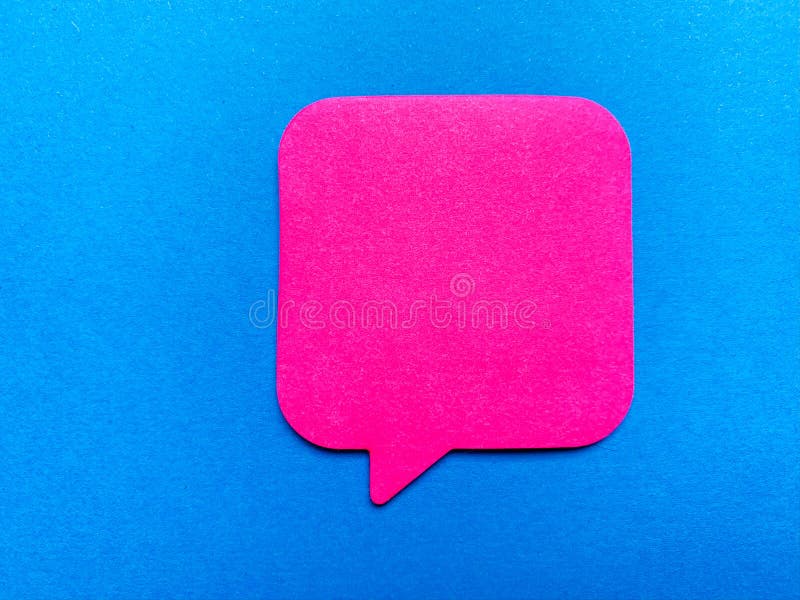 Sticker Whith Empty Space for Text on Blue Wall Stock Image - Image of ...