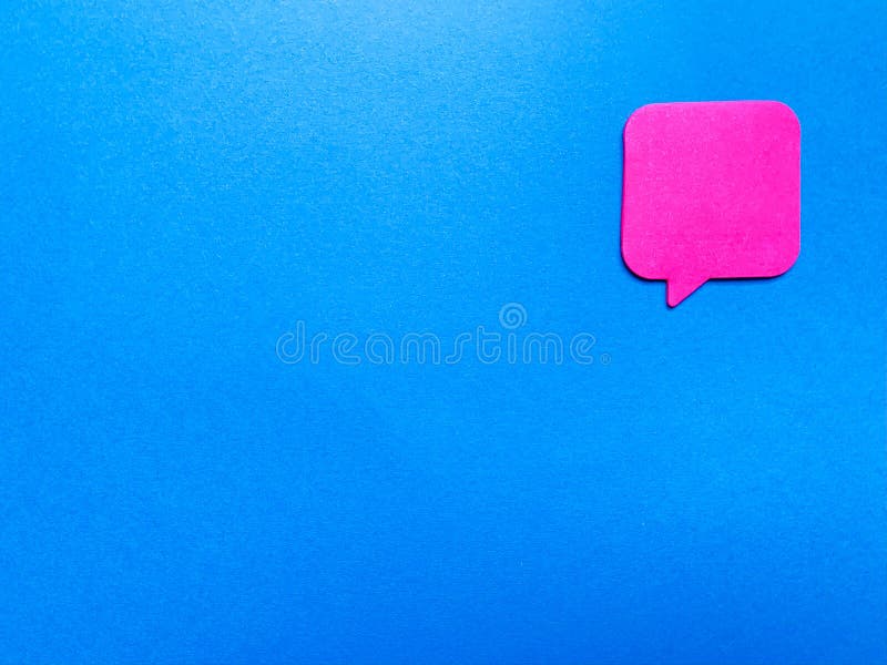 Sticker Whith Empty Space for Text on Blue Wall Stock Image - Image of ...