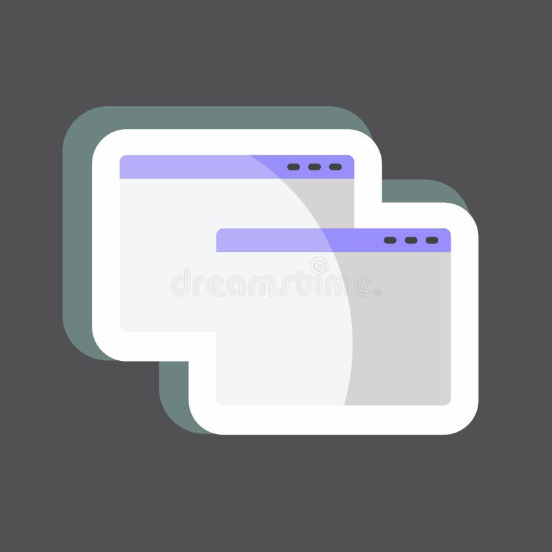 Sticker Windows. Suitable for Web Interface Symbol. Simple Design ...