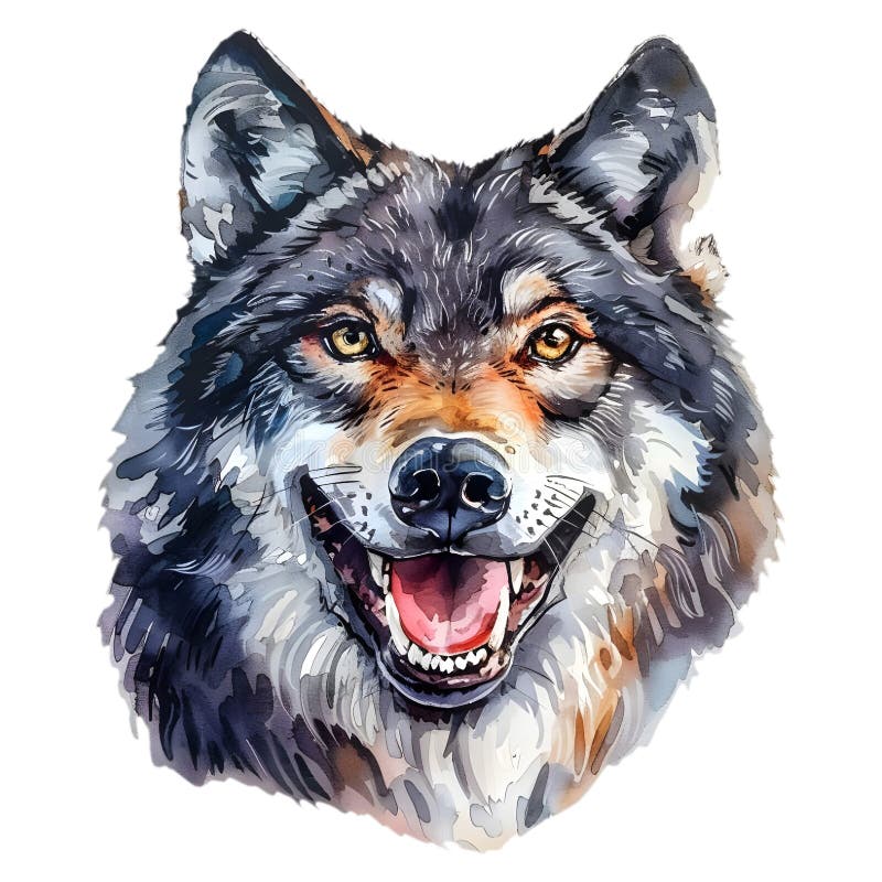 Sticker of a Wolf on a Transparent Background - Ai Generated Stock ...