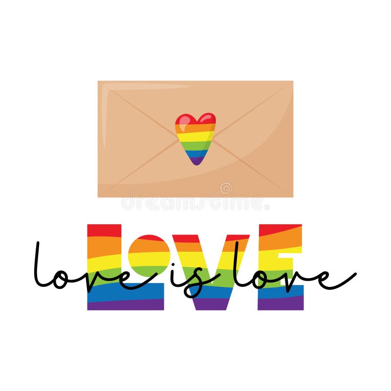A Sticker With The Word Love Bright Rainbow Lettering Love In The