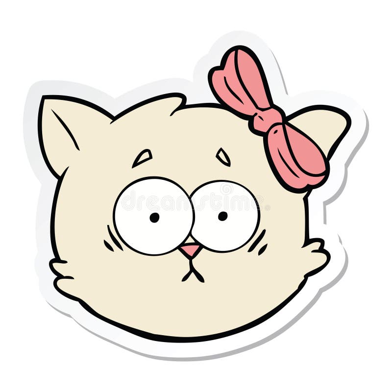 Scared Cat Face Drawing