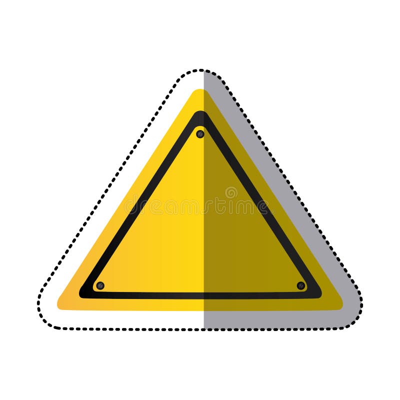Sticker Yellow Triangle Traffic Sign Stock Illustrations – 471 Sticker ...