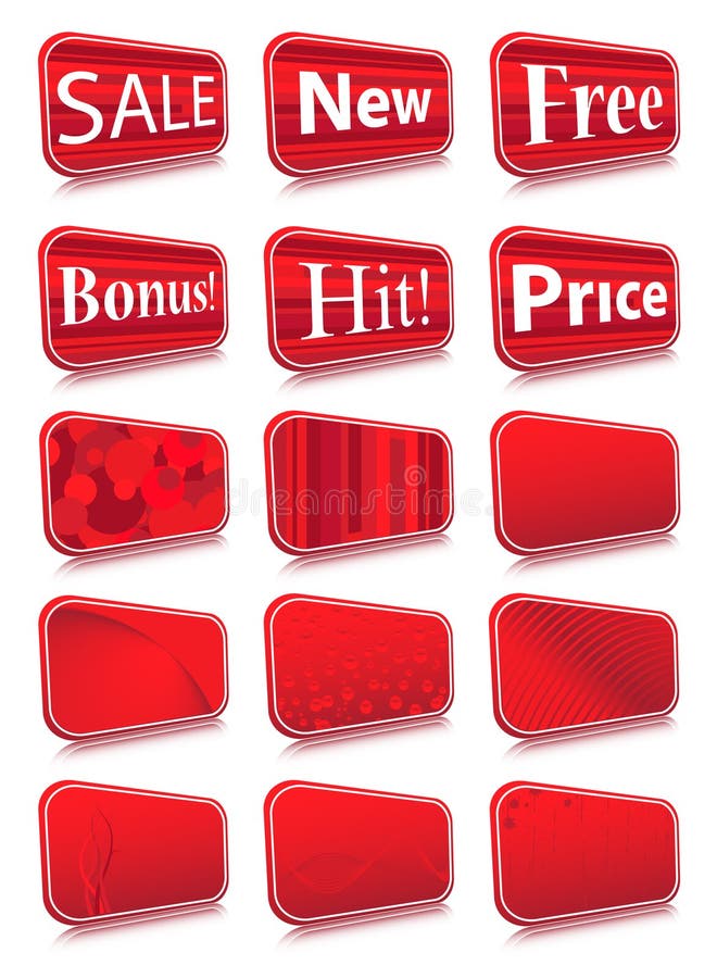 Stickers stock vector. Illustration of bargain, green - 5761212
